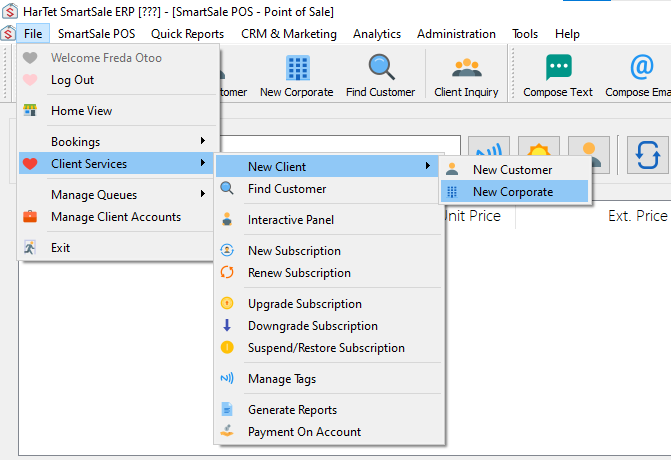 HOW TO REGISTER CORPORATE CLIENTS – SmartSale ERP Helpdesk