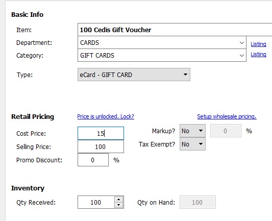 How to Add Gift Cards to Inventory – SmartSale ERP Helpdesk